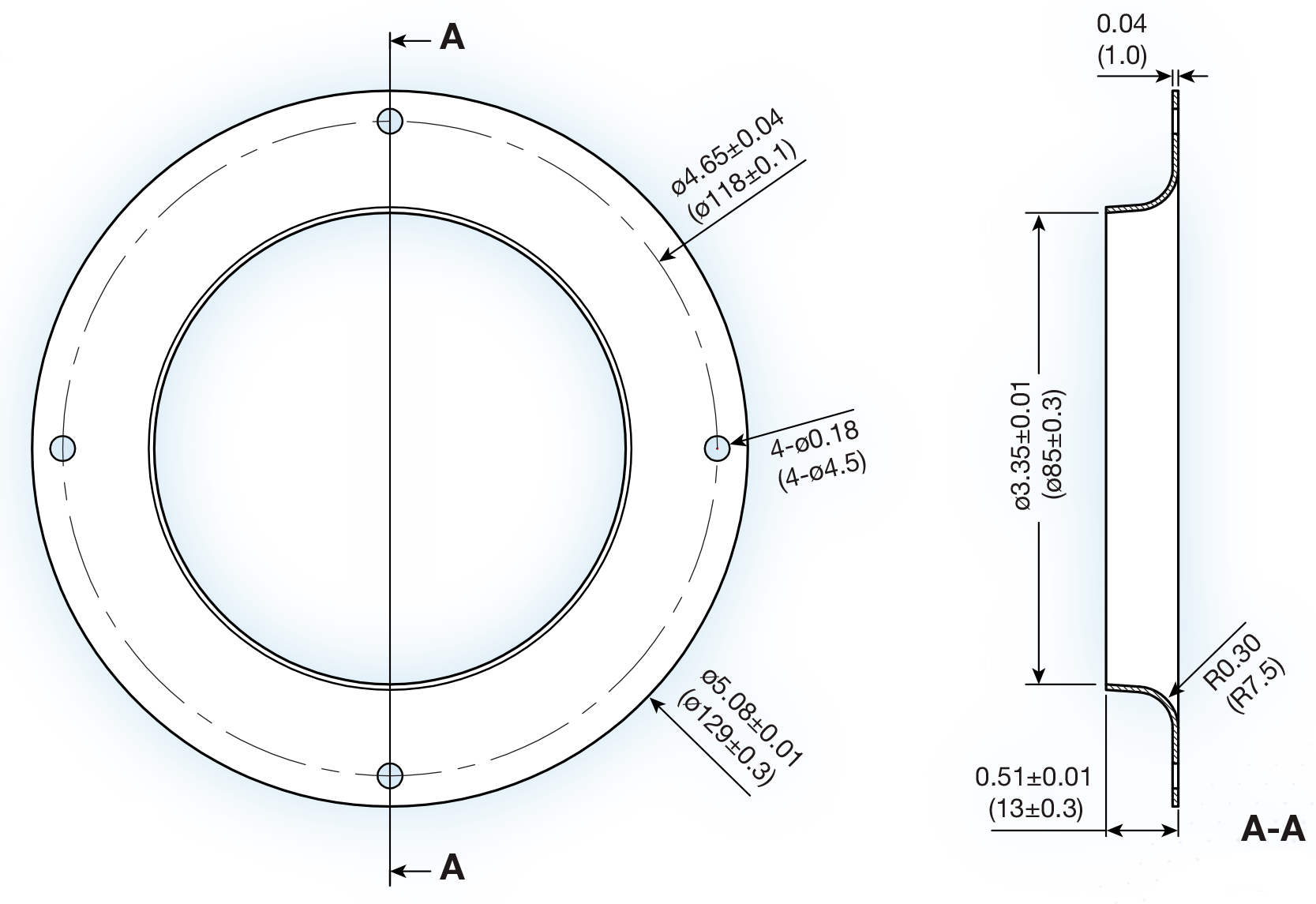 IR-133 Series 133mm (5.22") Diameter Inlet Rings - Mechatronics