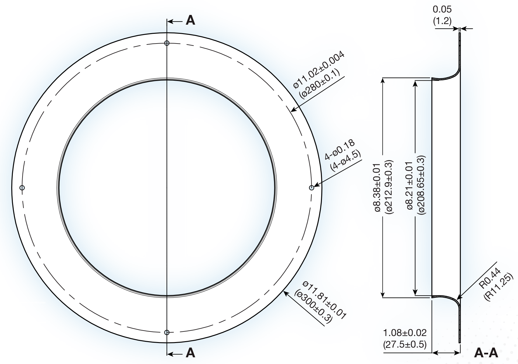 IR-318 Series 318mm (12.51") Diameter Inlet Rings - Mechatronics