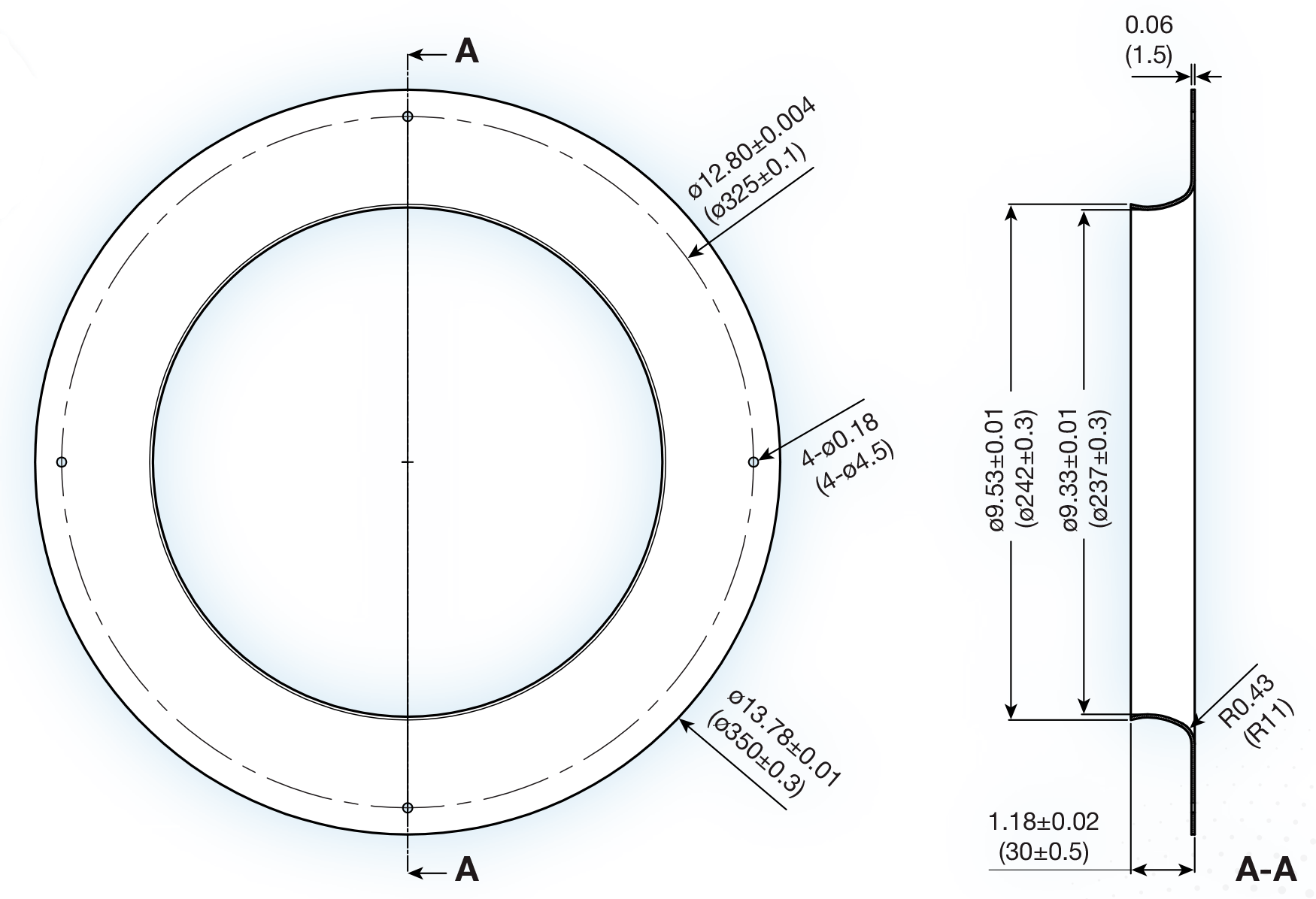 IR-360 Series 360mm (14.17") Diameter Inlet Rings - Mechatronics