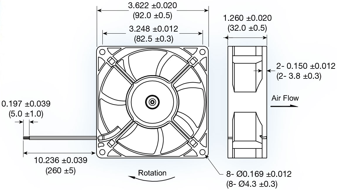 MR9232 92mm DC Axial Fans - Mechatronics
